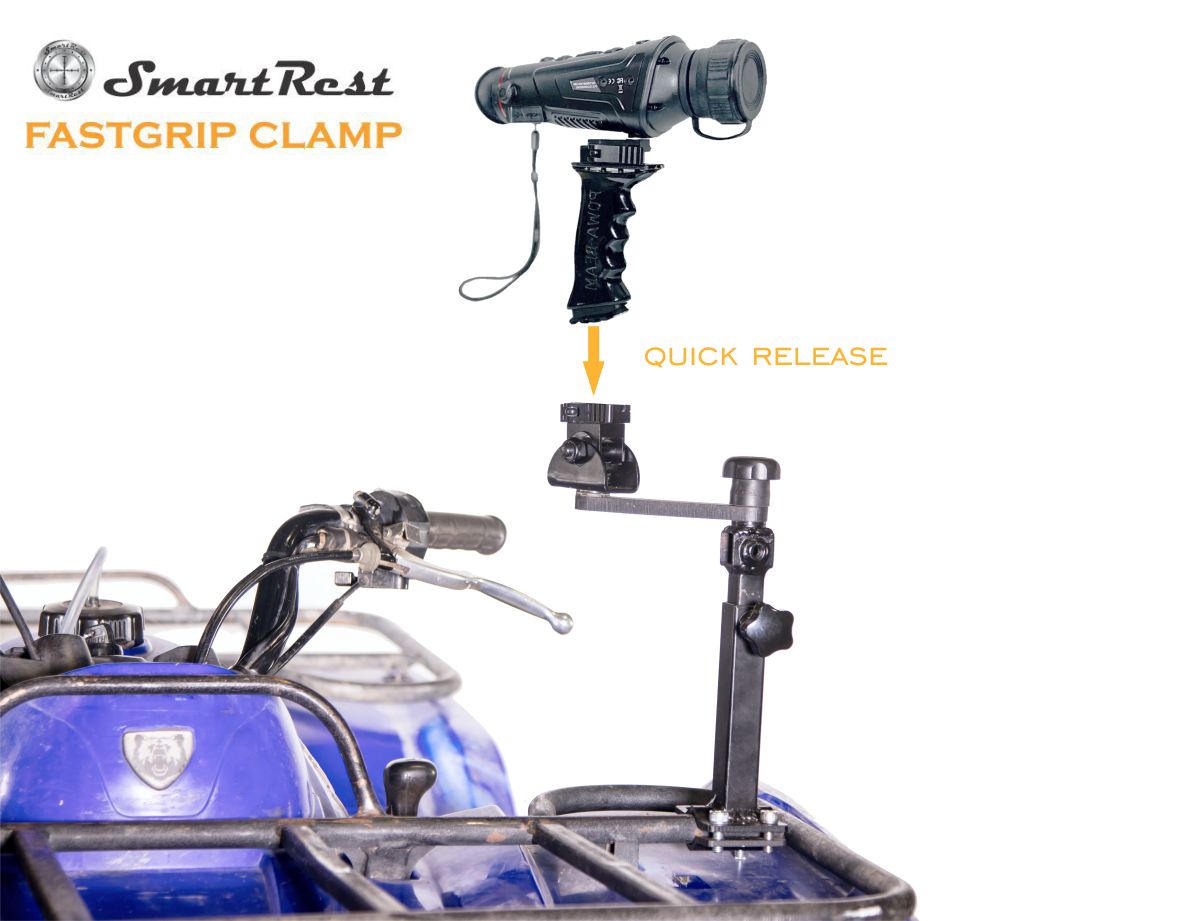 SmartRest Light Mount Post and Swivel Arm For Spotlights on Quad Bikes