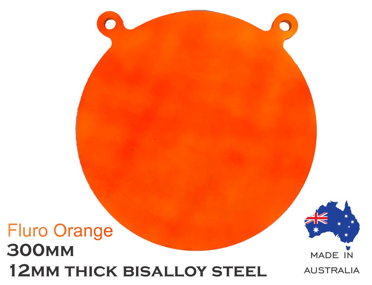 Targets : Steel Gongs 300mm Fluro Orange