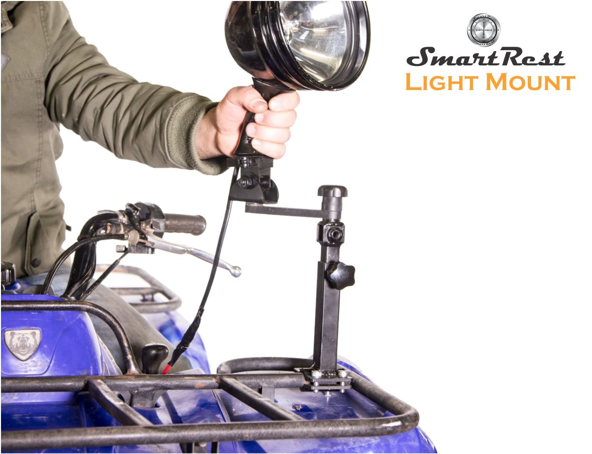 SmartRest Light Mount Post and Swivel Arm For Spotlights on Quad Bikes