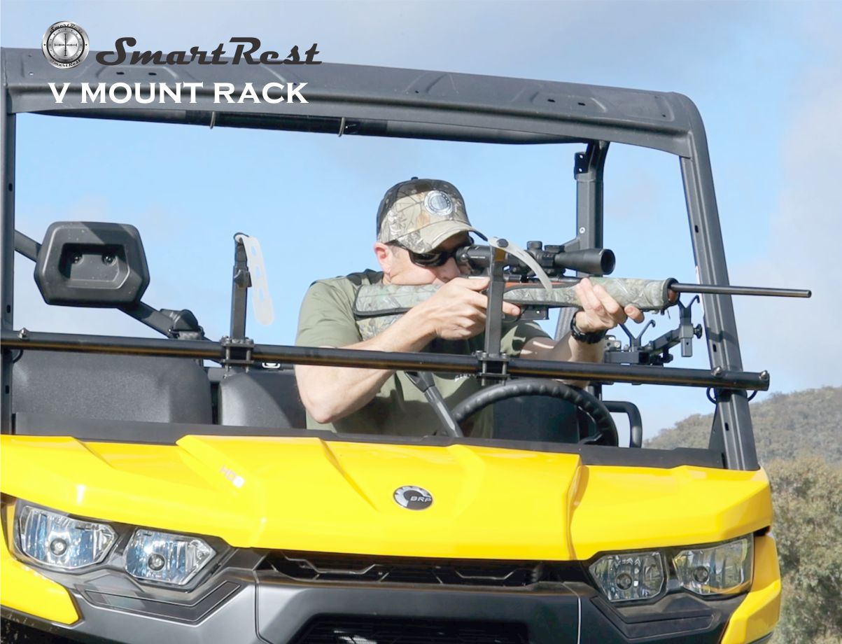 SmartRest V Mount Gun Rack For Quad Bikes, ATVs and UTVs