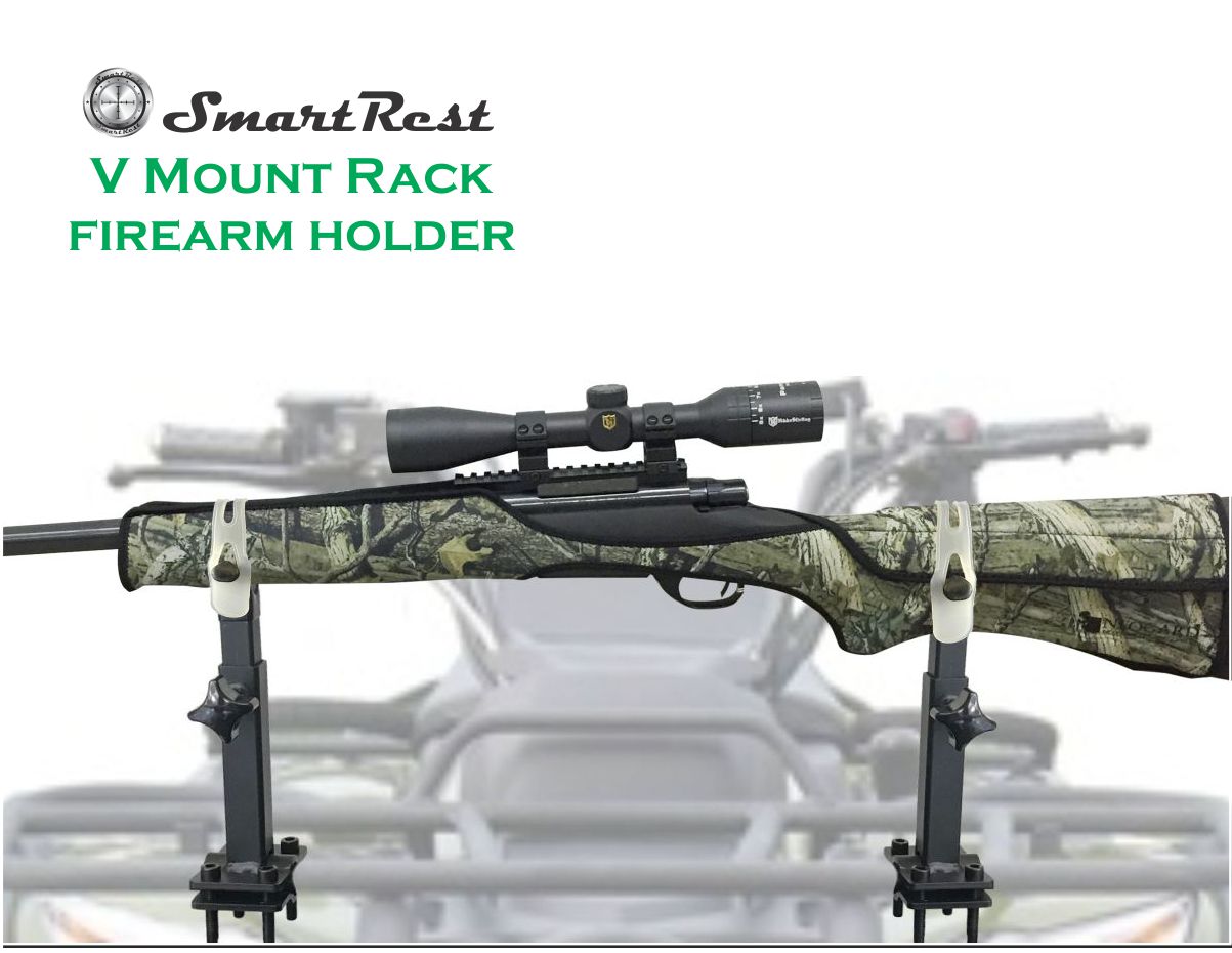 SmartRest V Mount Gun Rack For Quad Bikes, ATVs and UTVs