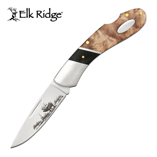 Pocket Folding Knives: ELK RIDGE lock knife 7.25” overall ER072D