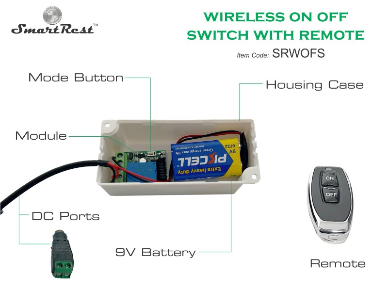 Hunting Lights Wireless On Off Switch Remote Controlled
